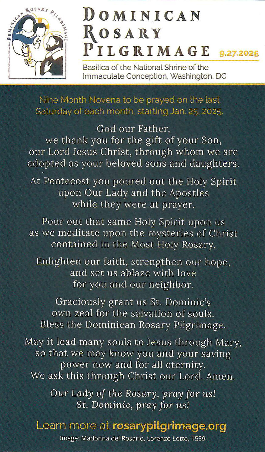 Dominican Rosary Novena - Lay Dominicans